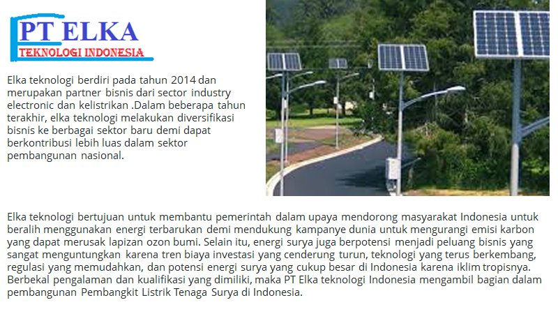 SOLAR PANEL - PT ELKA TEKNOLOGI INDONESIA